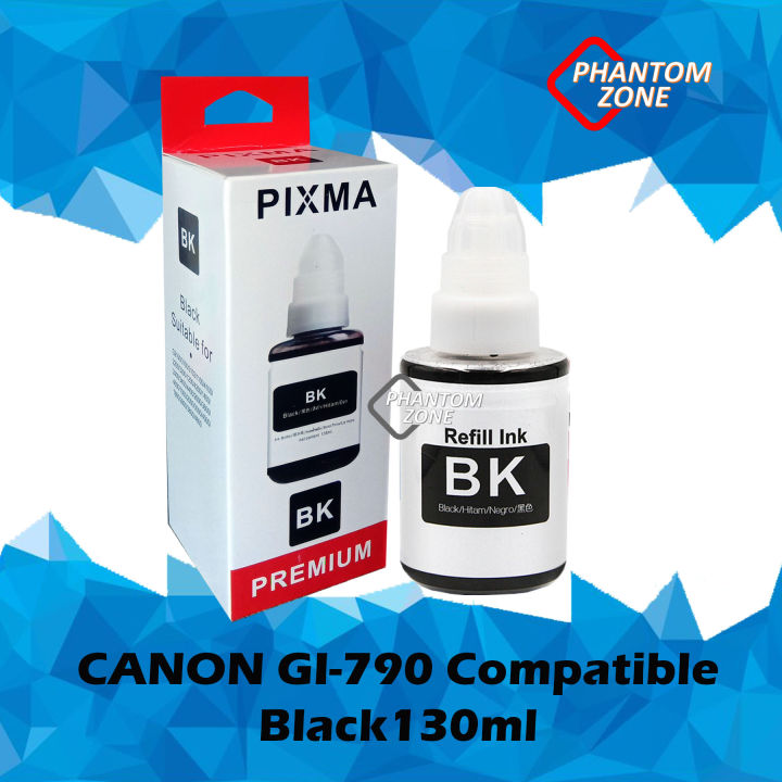 CANON Compatible Refill Ink GI-790 / GI790 BLACK FOR :Pixma G1000 G1010 ...