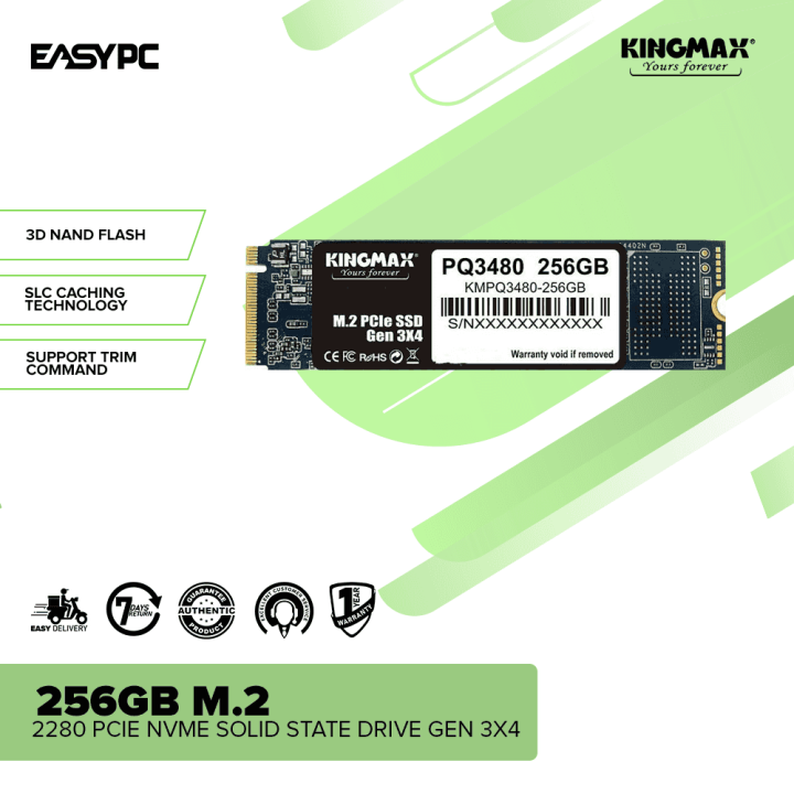 EasyPC | KINGMAX 256GB / 512GB / 1TB M.2 2280 PCIe NVMe Solid State ...