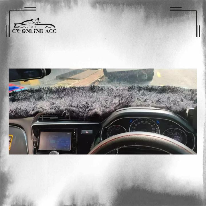 Universal car fur dashboard cover full black - suitable for all car ...