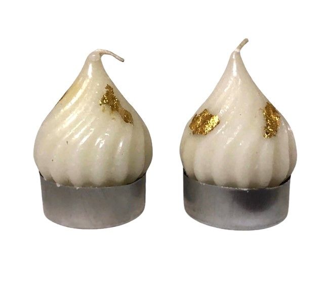TNT Candle Diya 2n1 - Modak - Shaped Like Indian Sweet - Reality Candle - For Prosperity From ...