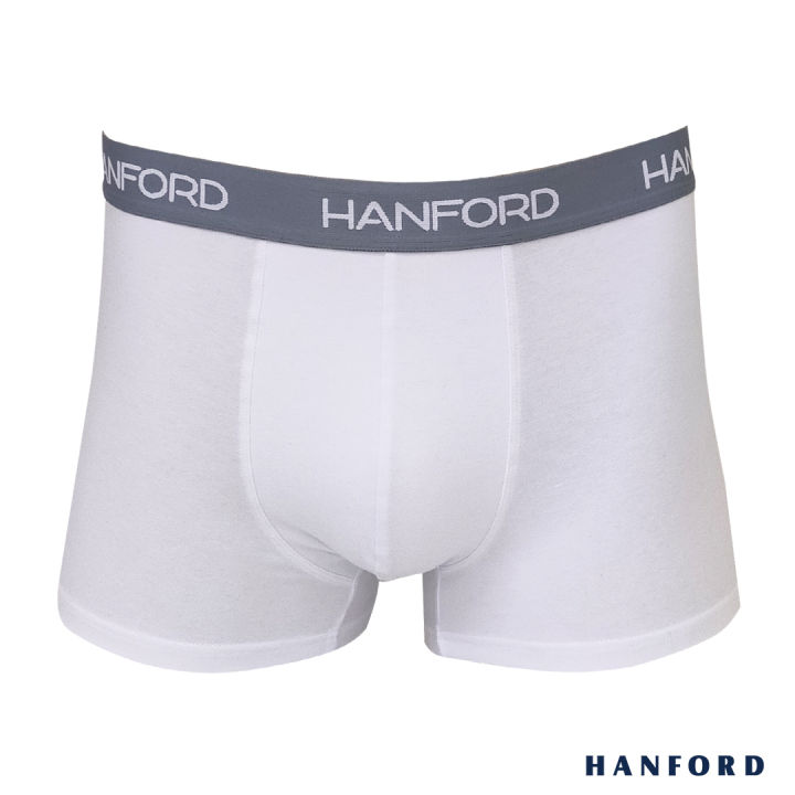 Hanford Men Cotton w/ Spandex Boxer Briefs Alpha / Aleo - White (Single ...