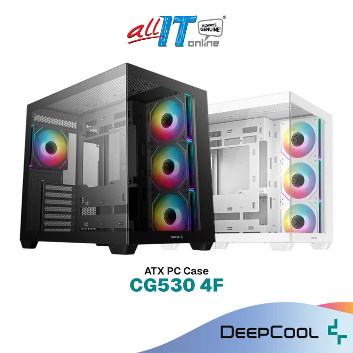 DEEPCOOL CG530 4F BLACK / WHITE Mid Tower (ATX) Gaming PC Case | Lazada