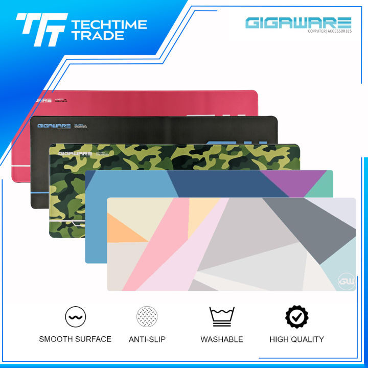 Gigaware Extended Geometric |Camouflage |Pink |Black | Gaming Mouse Pad ...