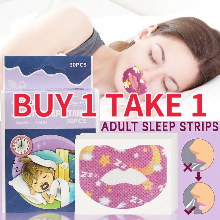 【BUY 1 TAKE 1】30PCS Sleeping Mouth Seal Tape Breathing Snoring Stopper Mouth Tape Self-Care of ...