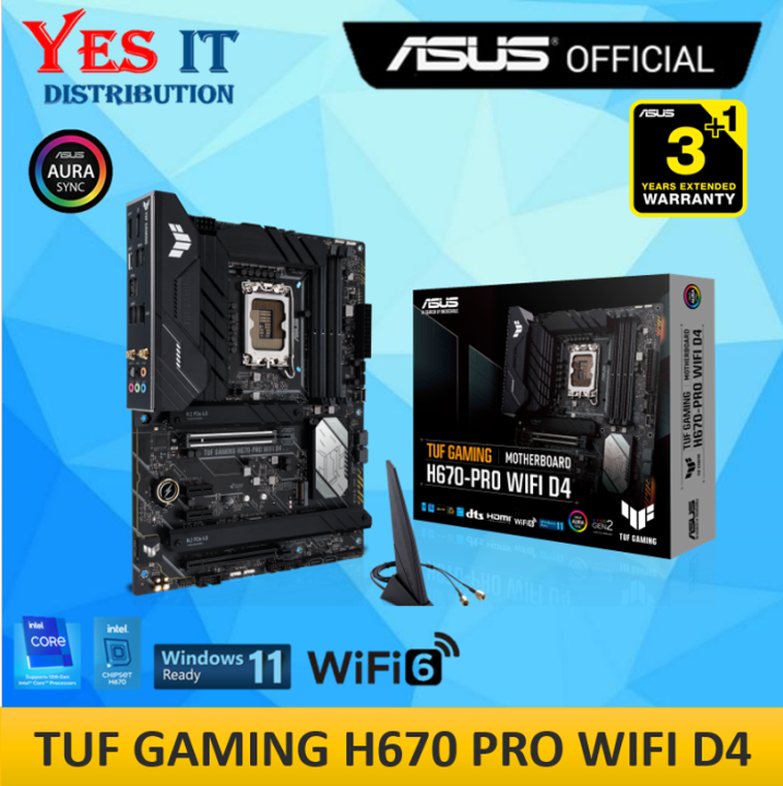 ASUS TUF GAMING H670 PRO WIFI D4 LGA1700 ATX MOTHERBOARD | Lazada