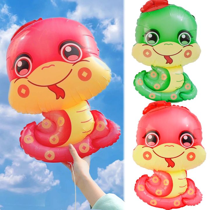 2025 Chinese Zodiac Snake Balloon New Years Eve Decoration Statue Snake ...