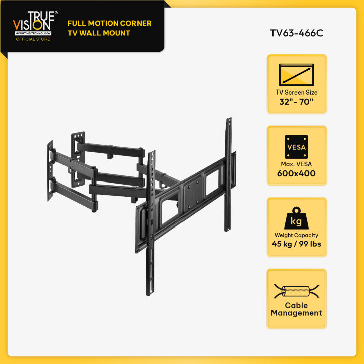 True Vision Full Motion Corner TV Mount TV63-466C | Lazada PH