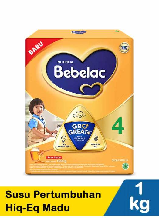 Nutricia Bebelac 4 Vanilla/Madu 1000gr - Susu Pertumbuhan Tahap 4 (3-5 ...