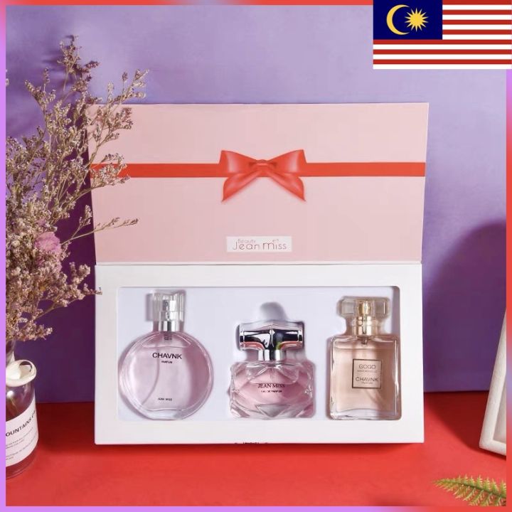 [Ready Stock现货] JeanMiss Encounter Perfume Gift Box Lady Perfume/3-piece set 30ml*3 bottles ...