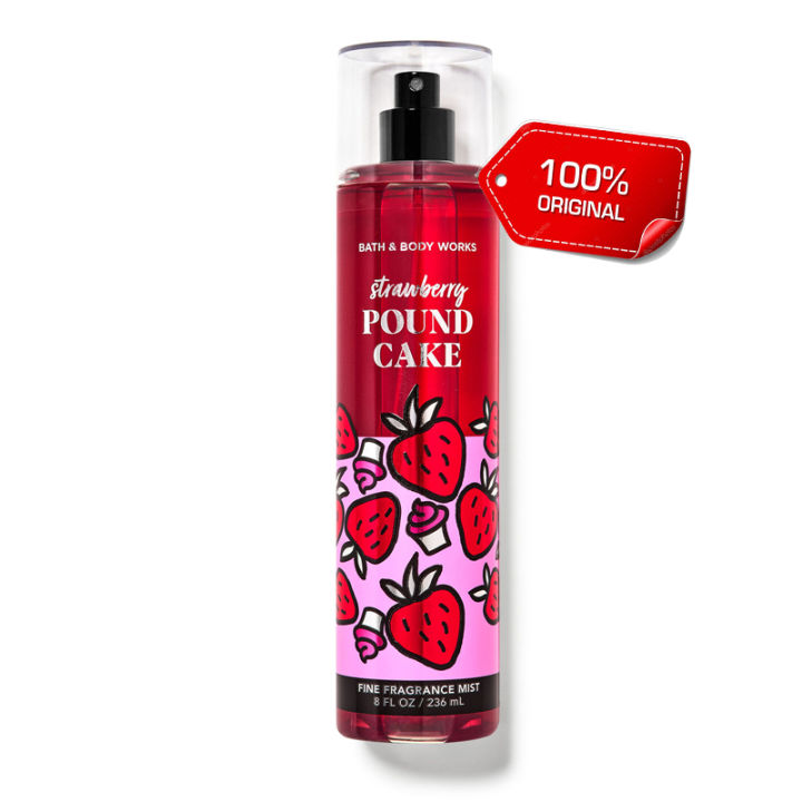 BBW STRAWBERRY POUND CAKE Fragrance Mist - 236mL / Strawberry Pound ...