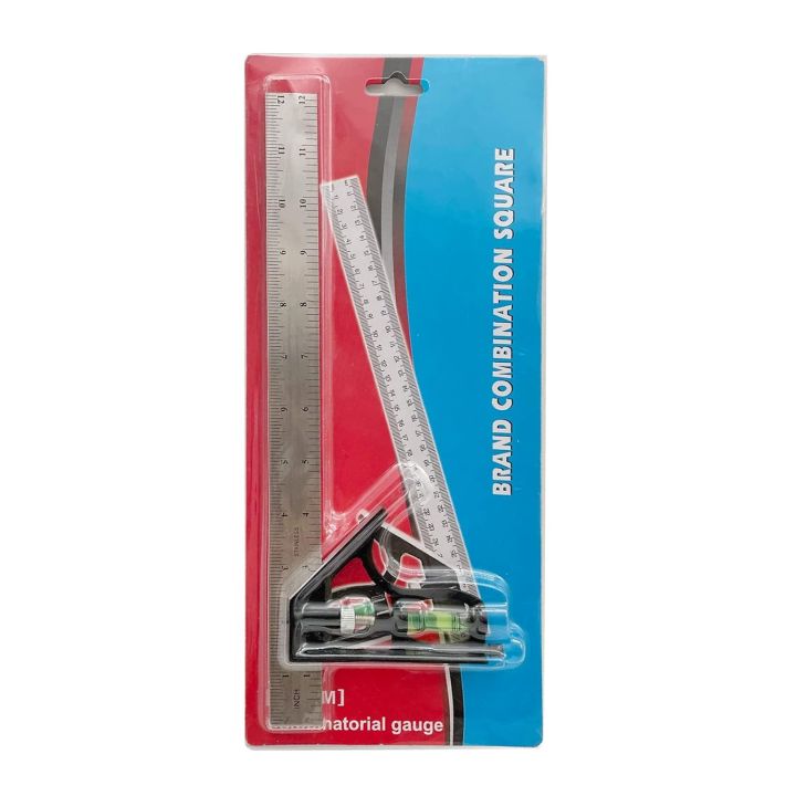 Penggaris Siku L Waterpass Kombinasi Square Ruler Sudut Presisi Air ...