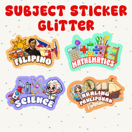 Subject Stickers Glitter type | Lazada PH