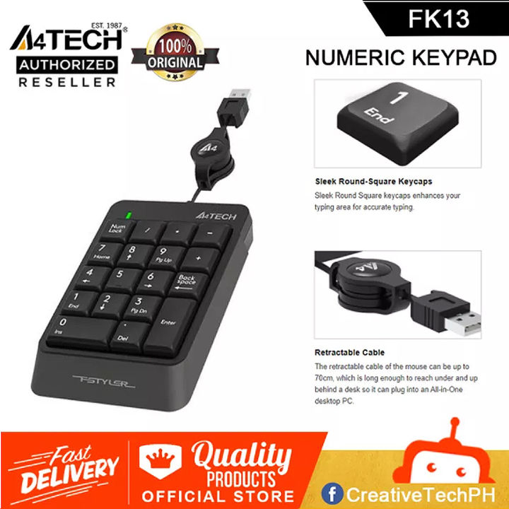 A4tech Usb Wired Numeric Keypad Fk13 Original Lazada Ph
