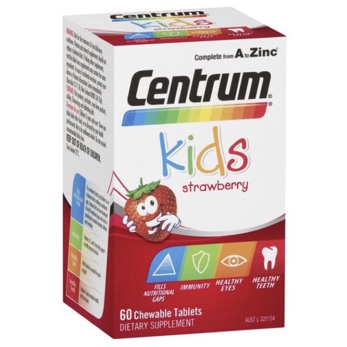 Centrum Kids Complete Multivitamin 60 chewable tablets | Lazada Indonesia