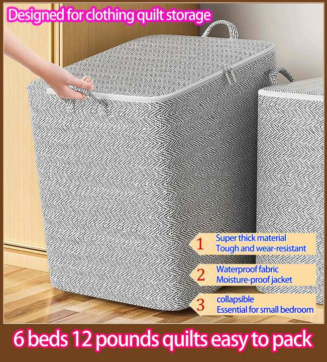 220L Big Size Clothes Storage Box with Cover Large Laundry Basket ...