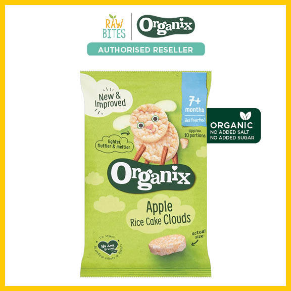 Organix Baby Food Apple Rice Cake Clouds 40g [7 mos+] (Gluten Free ...