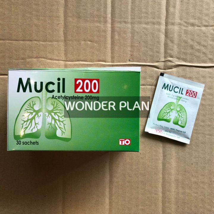 Wonder Plan T.O. Mucil 200 Acetylcysteine 200mg - 1 Sachet | 30 Sachets ...