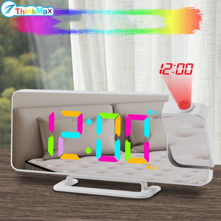 Projection Alarm Clock With 180° Rotation Projection Alarm Clock 4 ...