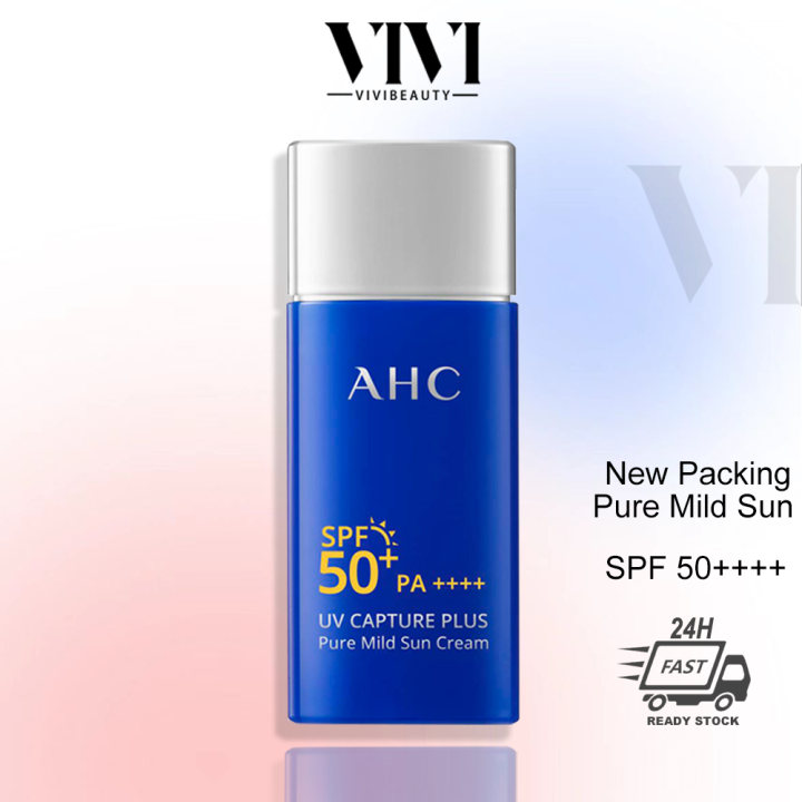 PAYDAY🔥AHC UV Capture Plus Pure Mild Sun Cream 50ml,AHC PF50+ PA+ Natural Perfection Moist Sun ...
