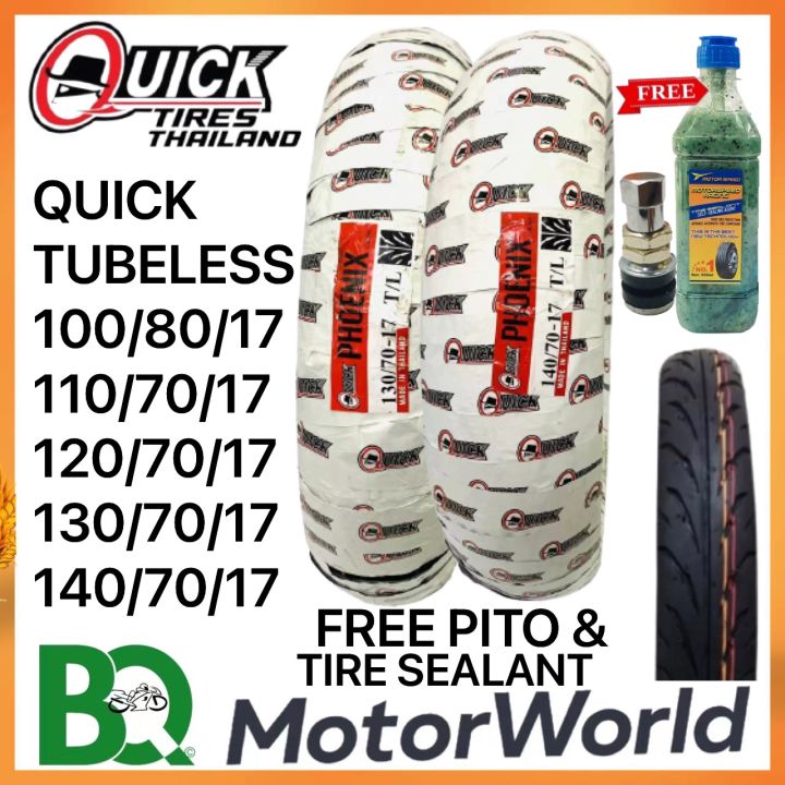 QUICK TIRE PHOENIX TUBELESS By 17 110/70/17 120/70/17 130/70/17 140/70 ...