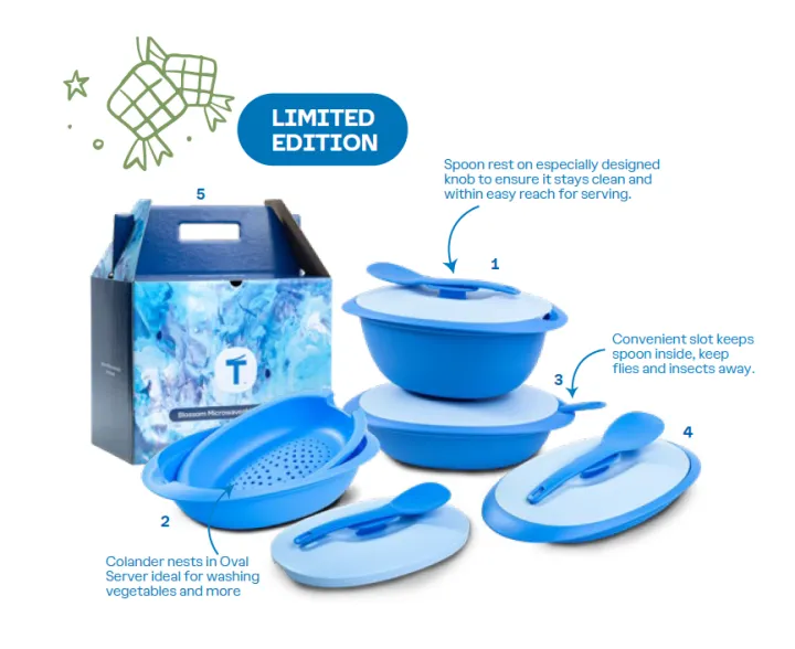 Tupperware Blossom Serveware Set | Lazada