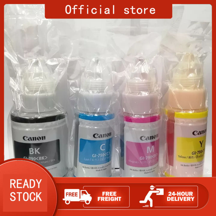 ORIGINAL CANON GI790 GI-790 BLACK CMY ORIGINAL REFILL INK G1000 G1010 ...