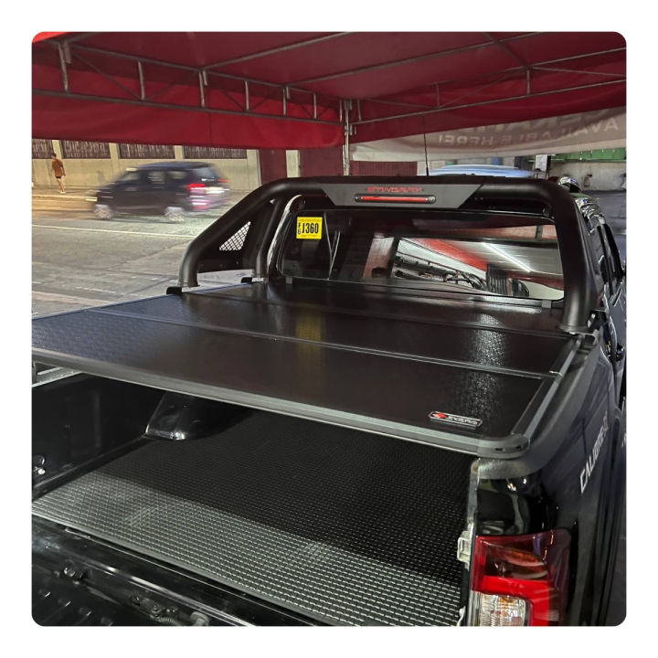 Trifold bed cover for nissan navara 2015-2024 hard aluminum | Lazada PH