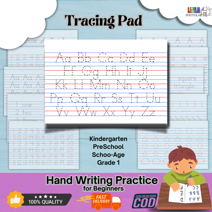 TRACING PAD Writing for Preschool | Grade 1 Handwriting Practice ...