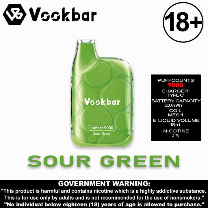 Vookbar Amber 9,000 Device 20ml Type - C rechargeable Pod | Lazada PH