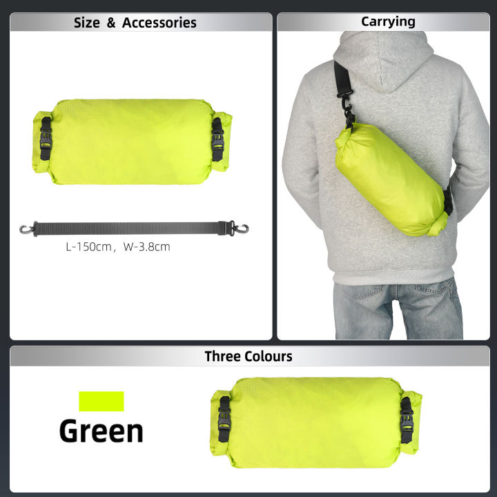 Rhinowalk Bicycle Handlebar Bag 12l Waterproof Bike Front Bag Bikepacking Harness Mounts