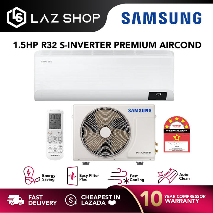Samsung 1.5HP S-Inverter Premium R32 Air Conditioner AR13TYHYDWKNME | S ...