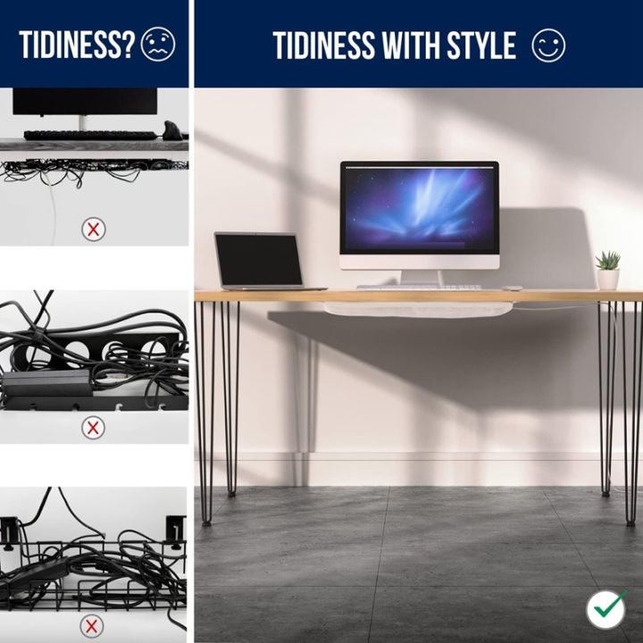 【HOT】 Cable Management Net - Under Desk Wire Management - Flexible ...
