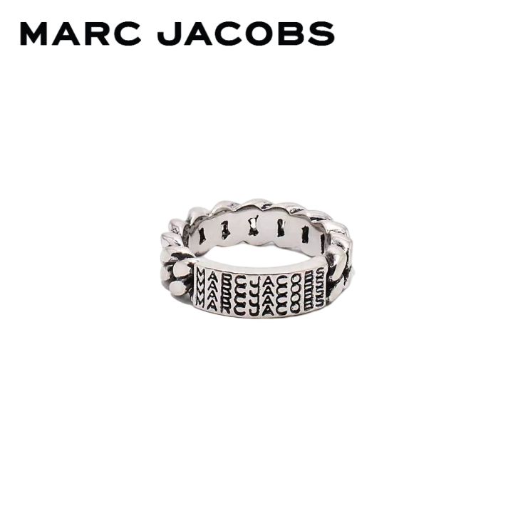MARC JACOBS THE BARCODE MONOGRAM ID CHAIN RING 2S3JRN001J21045 แหวน ...