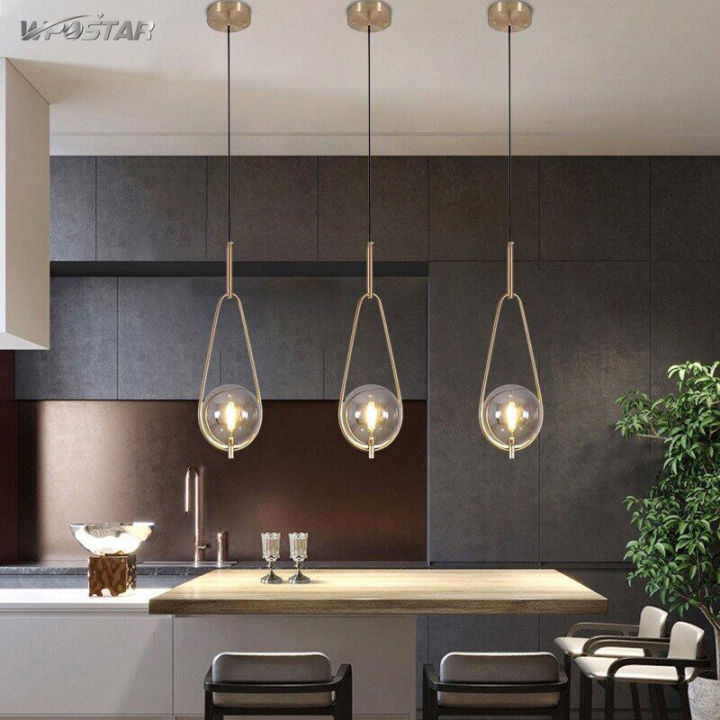 Water Drop Pendant Light Modern Nordic Hotel Bedroom Bedside Hanging ...