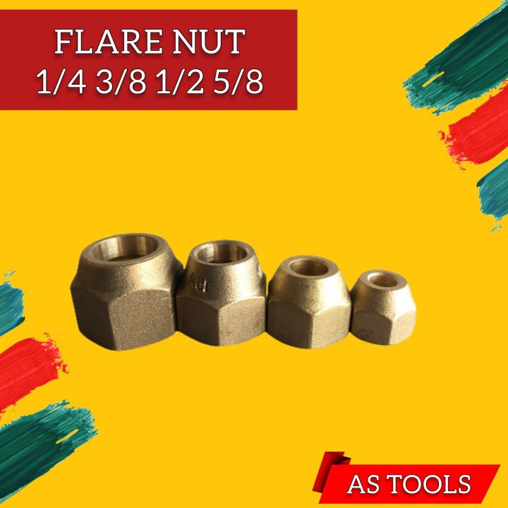 Copper Flare Nut 1/4 3/8/ 1/2 5/8 Nut Aircond Sparepart Cooper Air ...