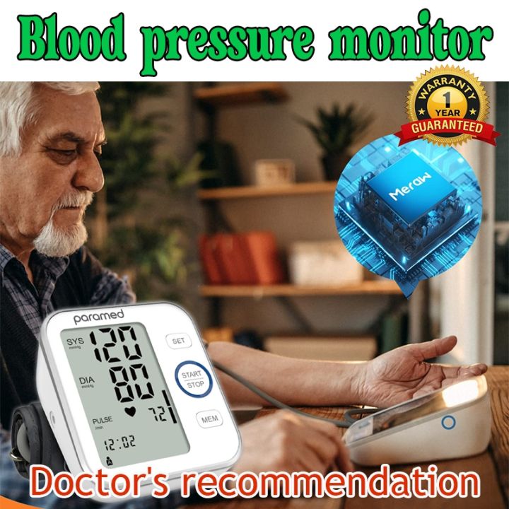 Automatic Digital Blood Pressure Monitor with Heart Rate Pulse Wrist blood pressure monitor ...