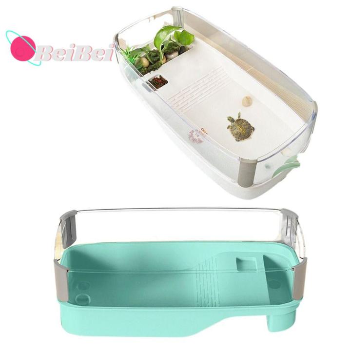 BEIBEI Bask Platform Turtle Tank Bottom Drain Multi-function Area Water ...