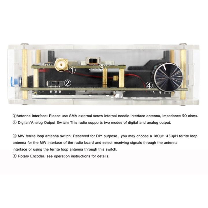 TECHCHIP-V5A DIY Radio Full Band with Donut AM/SW Antenna Kit FM AM MW ...