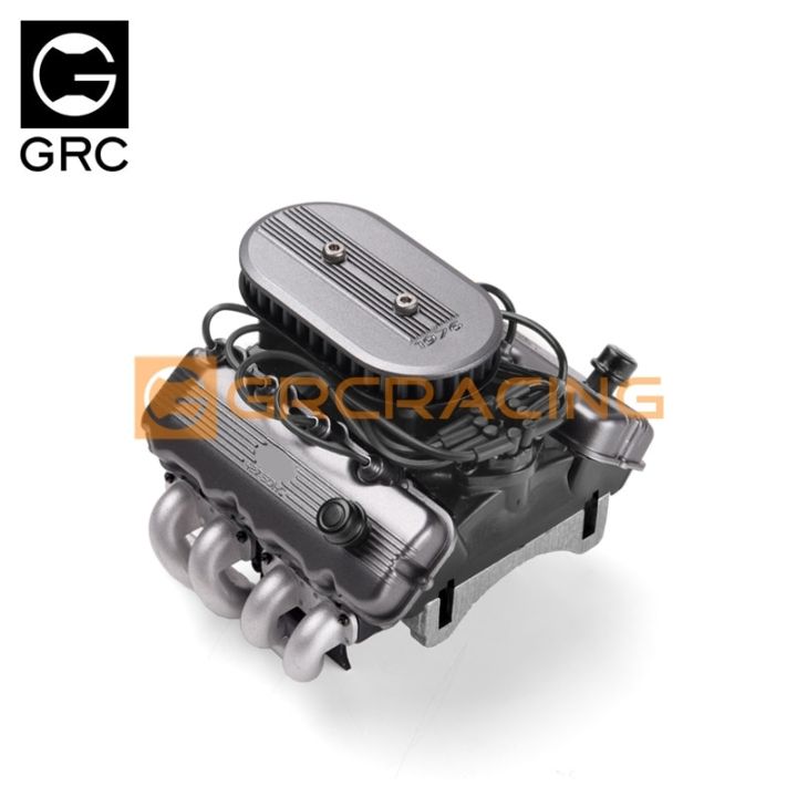 GRC RC Car 1976 Model 1/10 Simulation V8 Engine Hood Fan Radiator F76 ...