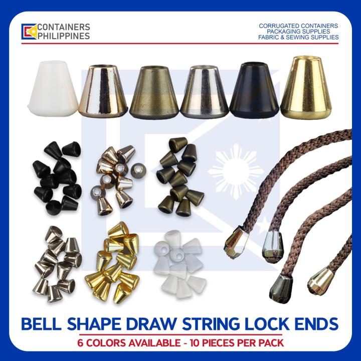 CONTAINERS.PH (10pcs per pack) BELL SHAPE DRAW STRING LOCK ENDS - Lock ...