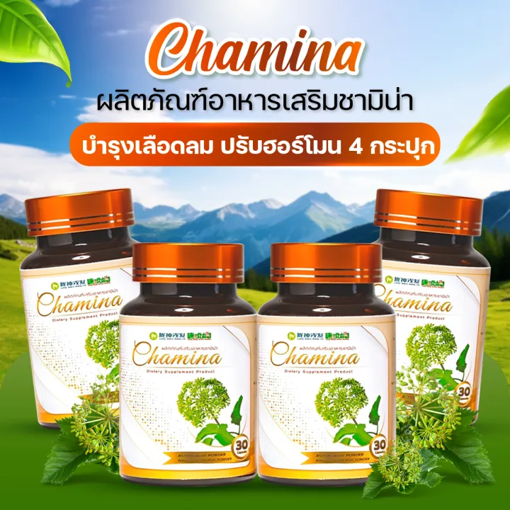 (พร้อมส่ง) Chamina ผลิตภัณฑ์อาหารเสริมชามิน่า บำรุงเลือดลม กระตุ้นการ ...