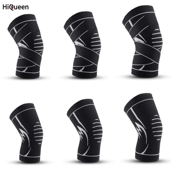 HiQueen สนับเข่าสำหรับผู้ชายผู้หญิงผ้าถักปลอกรัดเท้าบรรเทาอาการปวดคลุม ...