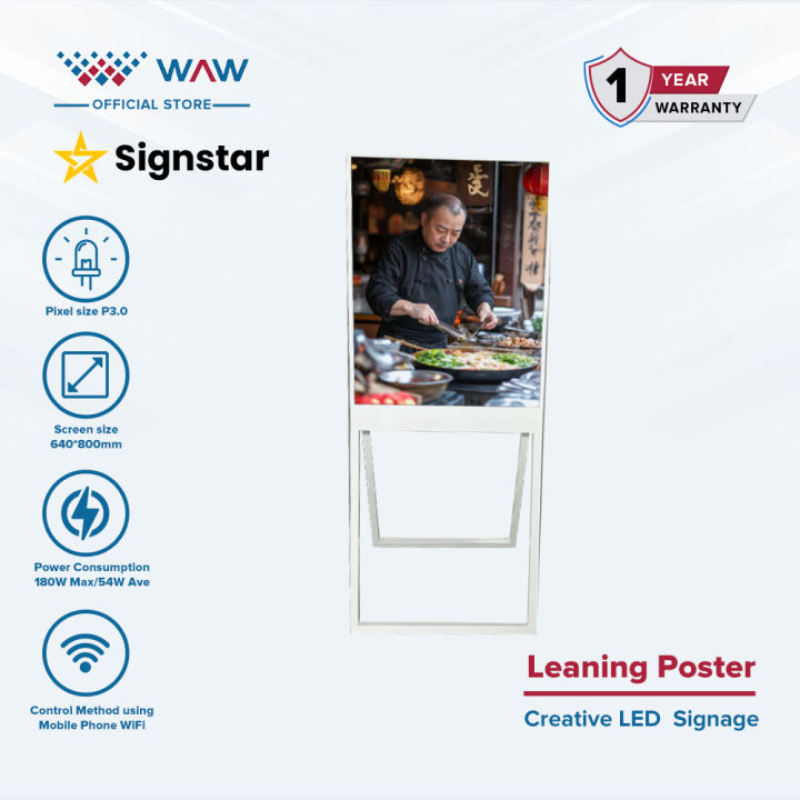 Signstar LED Signage Leaning Poster / Papan Promosi Digital / Papan ...