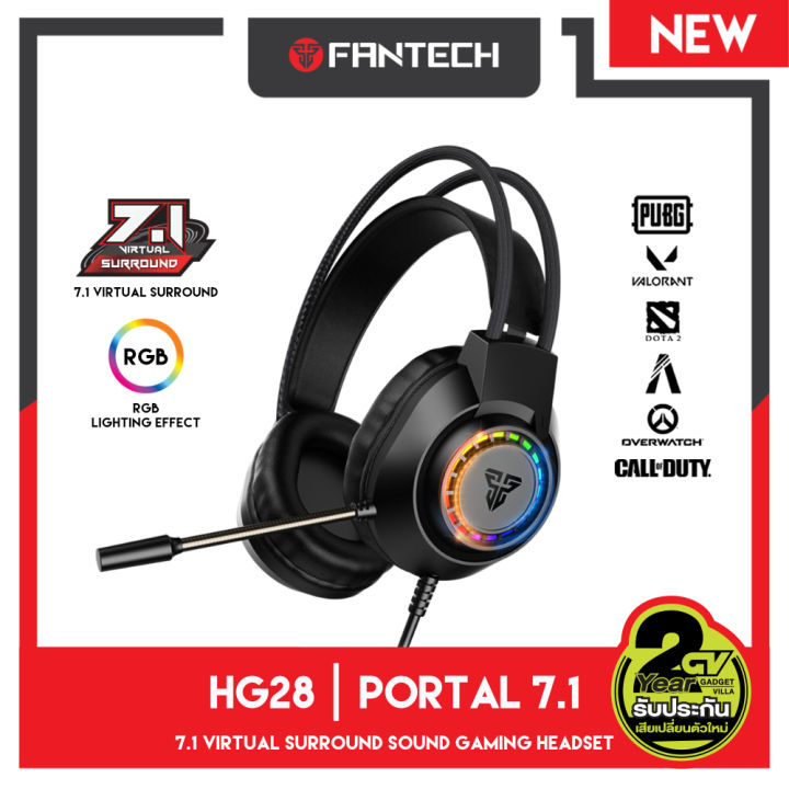 FANTECH หูฟัง เกมมิ่ง ระบบ Surround 7.1 Headset Gaming มีไมโครโฟน ไฟ ...