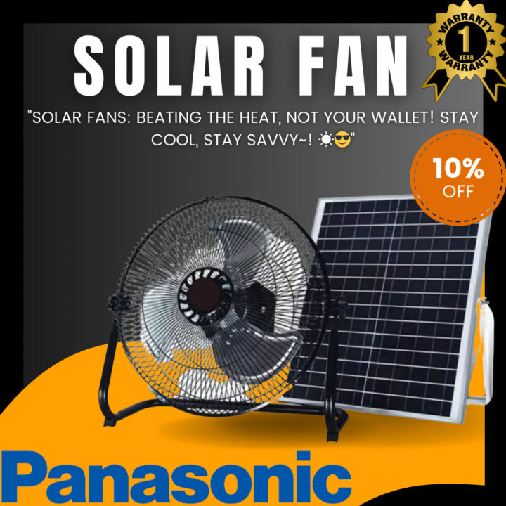PANASONIC | Solar Fan Rechargeable with Solar Panel + Cell Phone ...