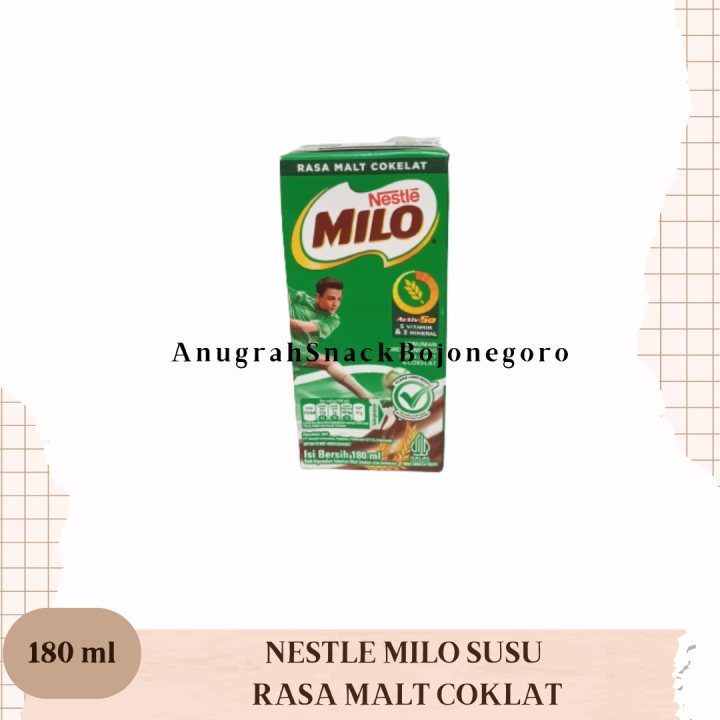 Nestle Milo Susu Rasa Malt Cokelat 180ml | Lazada Indonesia