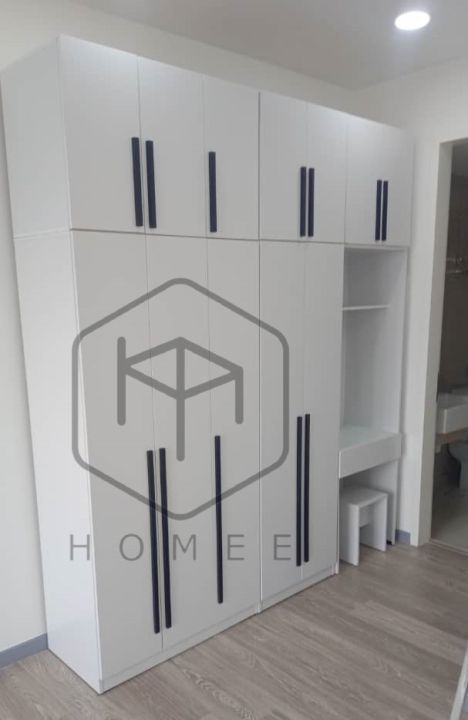 [FREE INSTALLATION] [HOMEE] MODERN WARDROBE WHITE / ALMARI BAJU MODERN ...