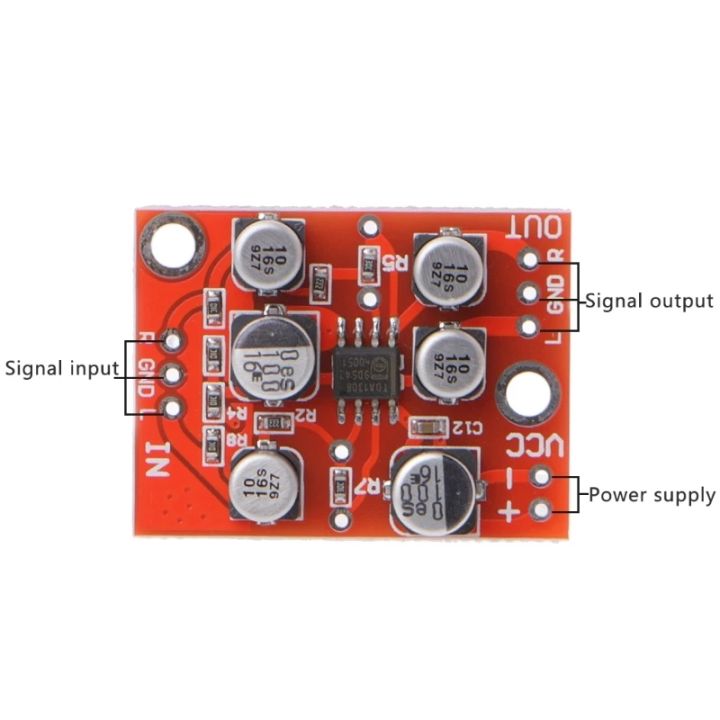 1PCS DC 5V-15V 12V AD828 Stereo Preamp Power Amplifier Board ...