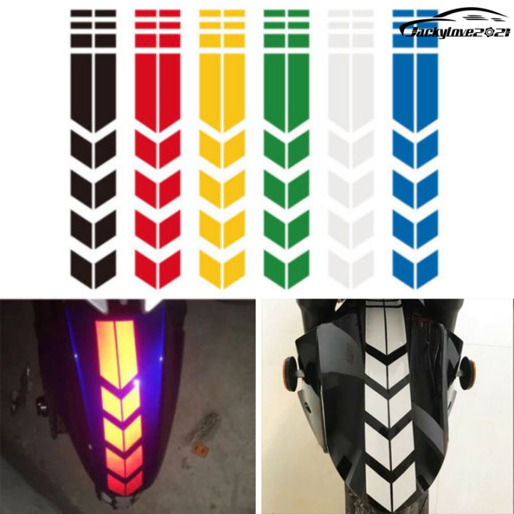 Motorcycle Arrow Stickers Reflective Safety Warning Fender Waterproof ...