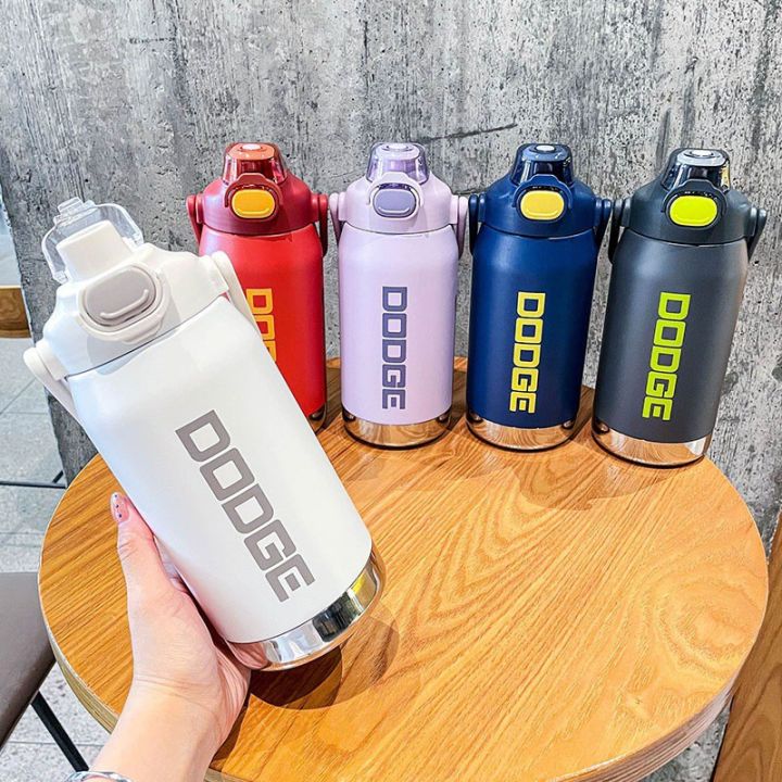 กระบอกน้ำเก็บอุณหภูมิ DODGE พร้อมหูหิ้ว ขนาด 950ML 1200ML ขวดน้ำเก็บอุณหภูมิ เก็บความร้อน-เย็น ...